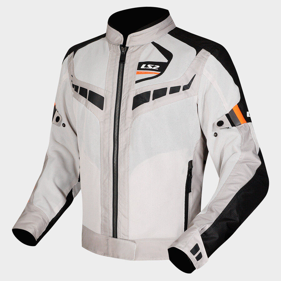 L2s Garda Air Lady Jacket Grey Hi-Vi Orange – www.ls2helmetspk.com