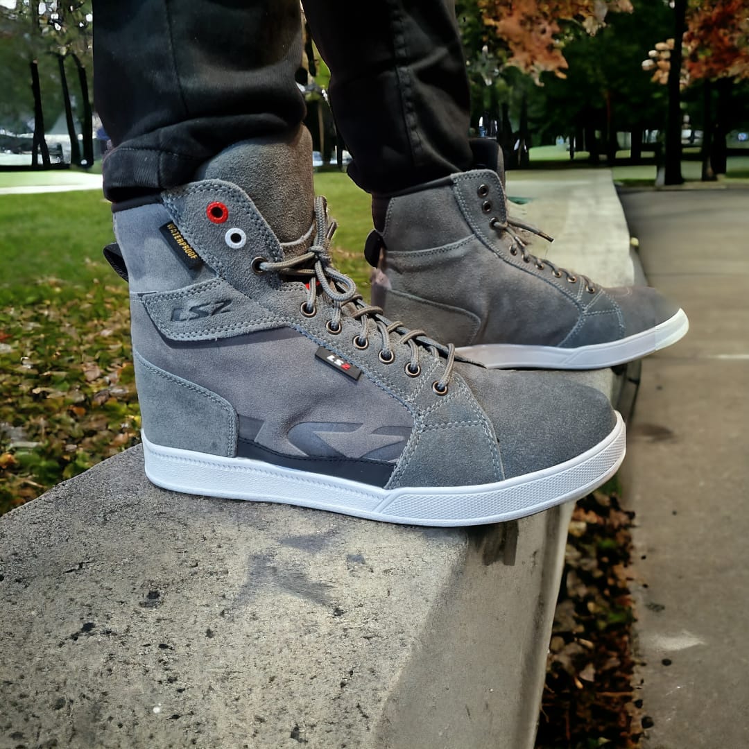 LS2 Downtown Man Boots Dark Grey Waterproof – www.ls2helmetspk.com