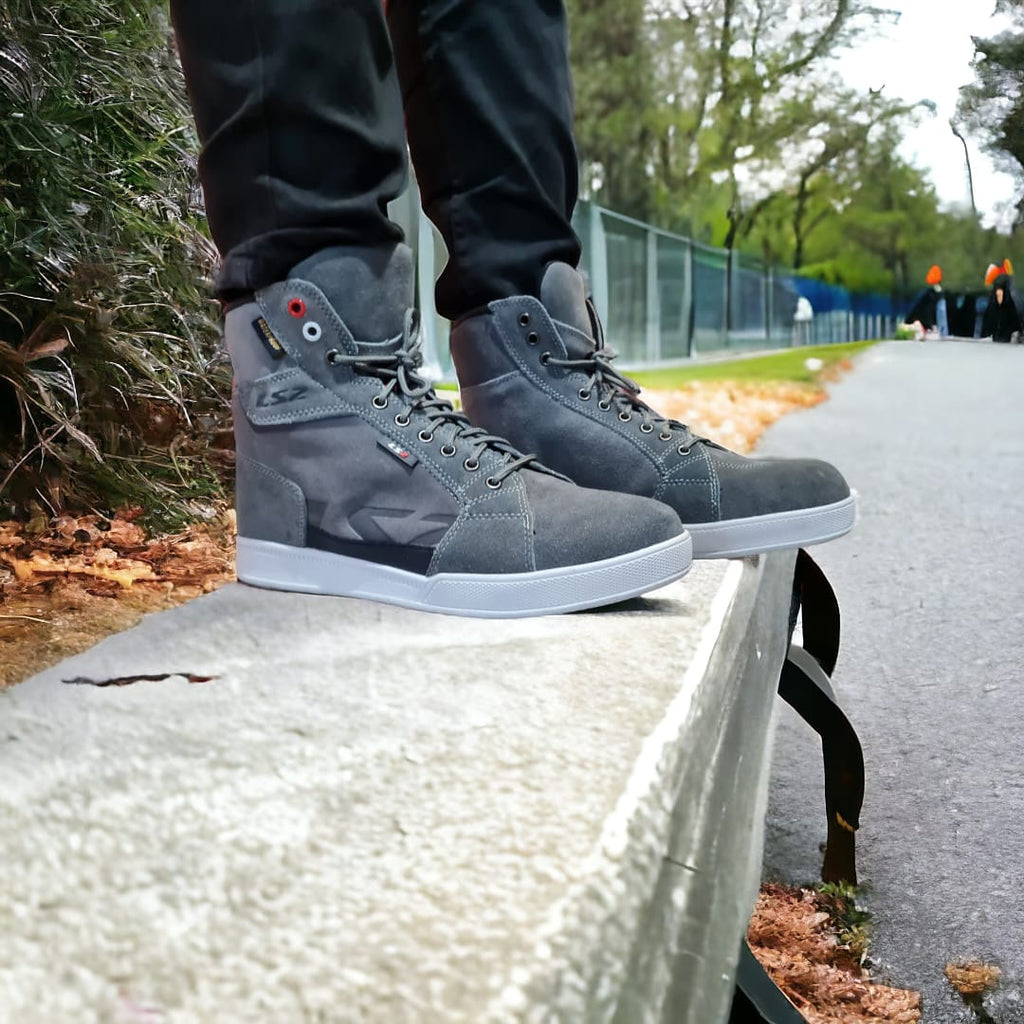 LS2 Downtown Man Boots Dark Grey Waterproof – www.ls2helmetspk.com