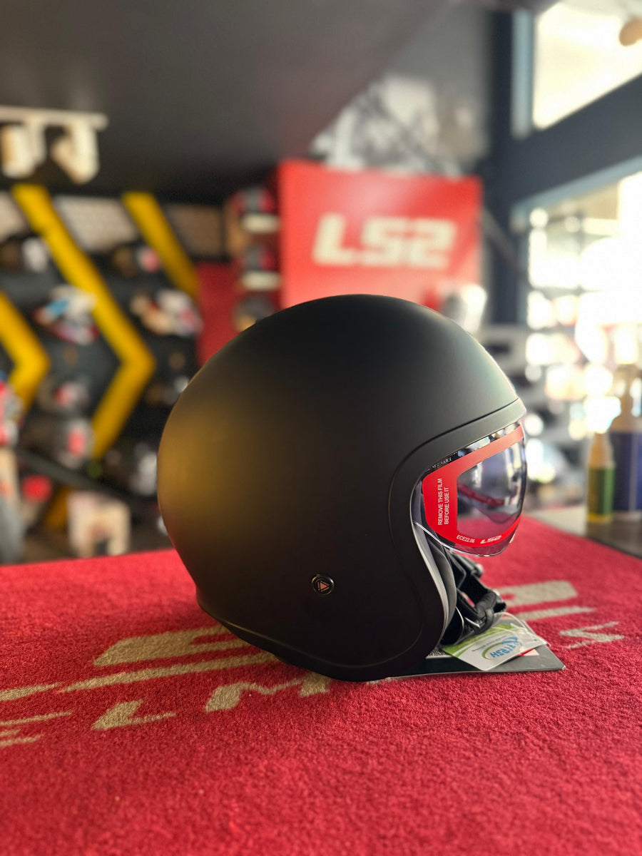 OF599 Spit Fire II Matt Black – www.ls2helmetspk.com