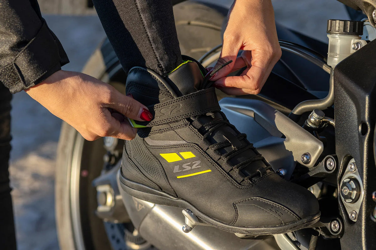 LS2 Garra Man Boots Black Yellow Waterproof – www.ls2helmetspk.com
