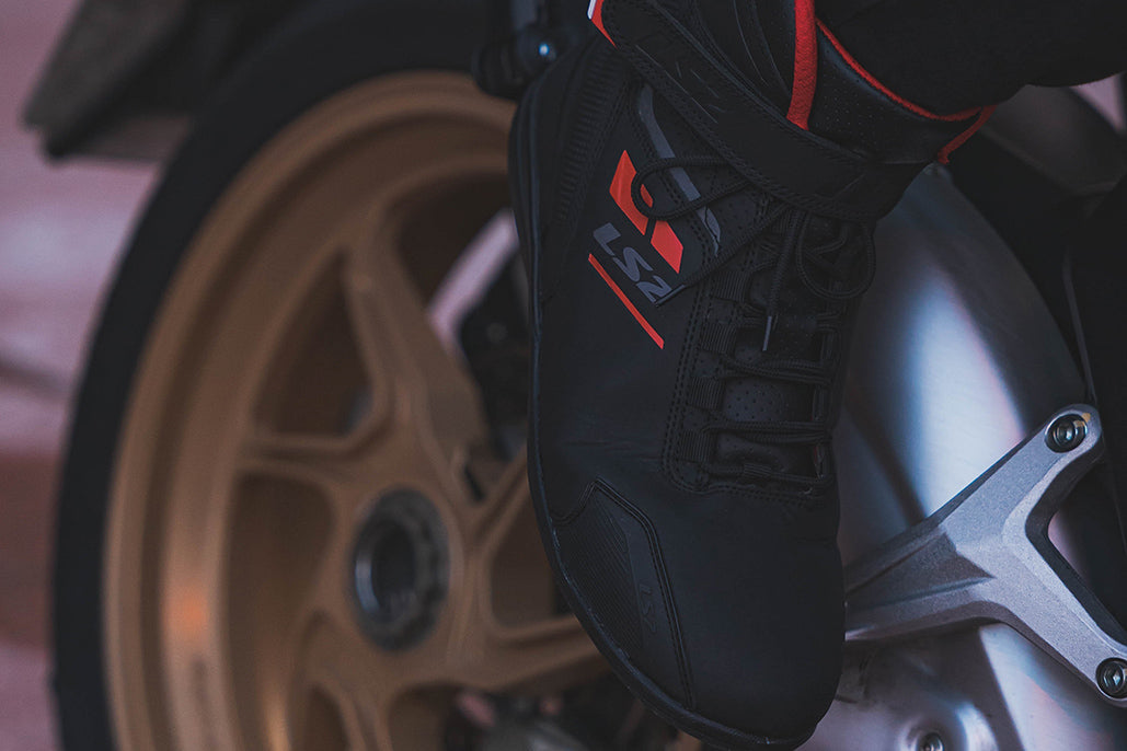 LS2 Garra Man Boots Black Red Waterproof – www.ls2helmetspk.com